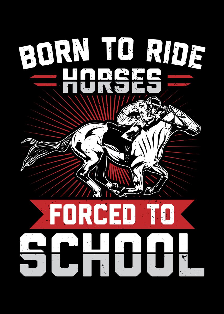 'Horseback Riding Horses' Poster, picture, metal print, paint by ...
