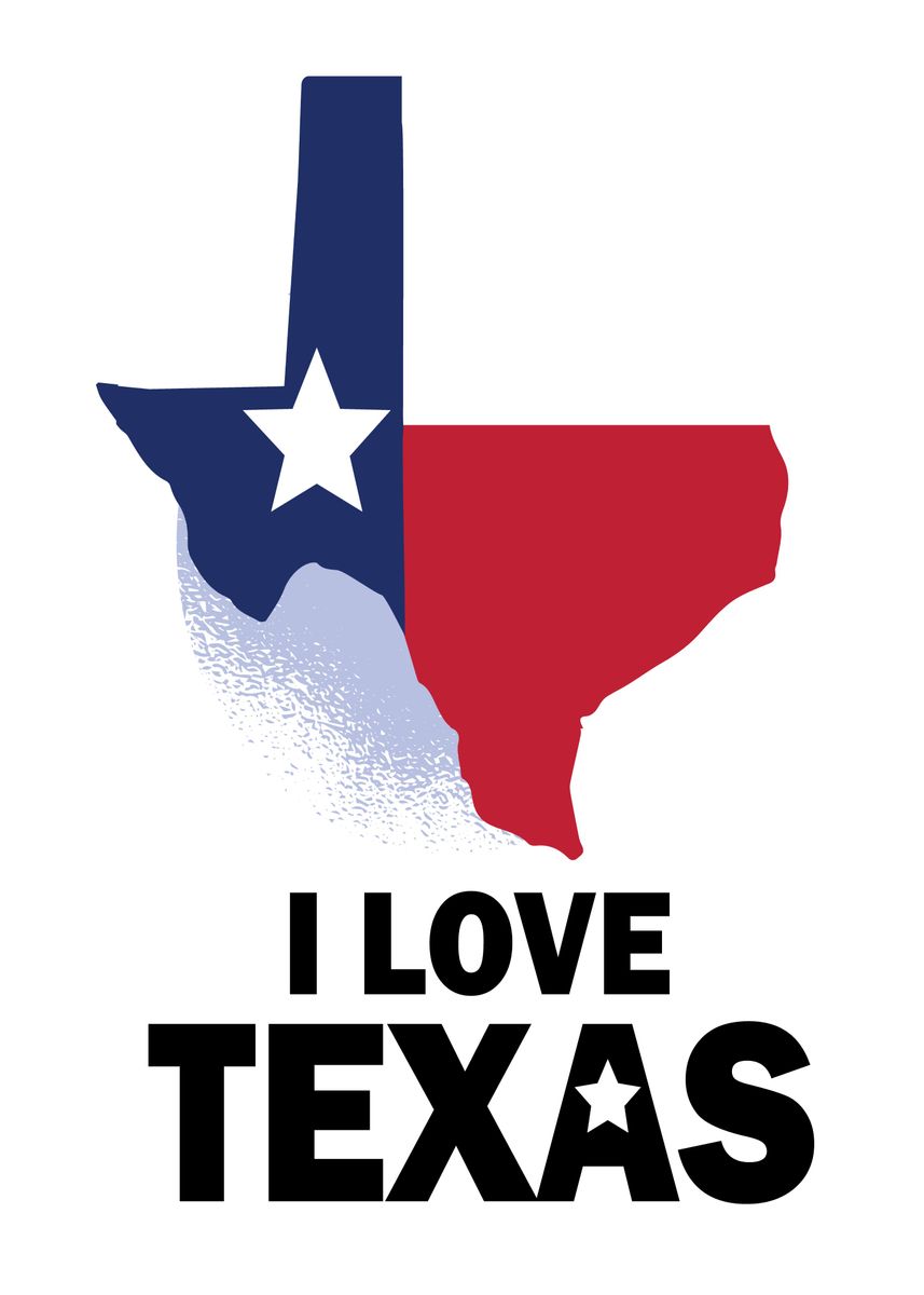 'I Love Texas USA' Poster by Tim Hinz | Displate