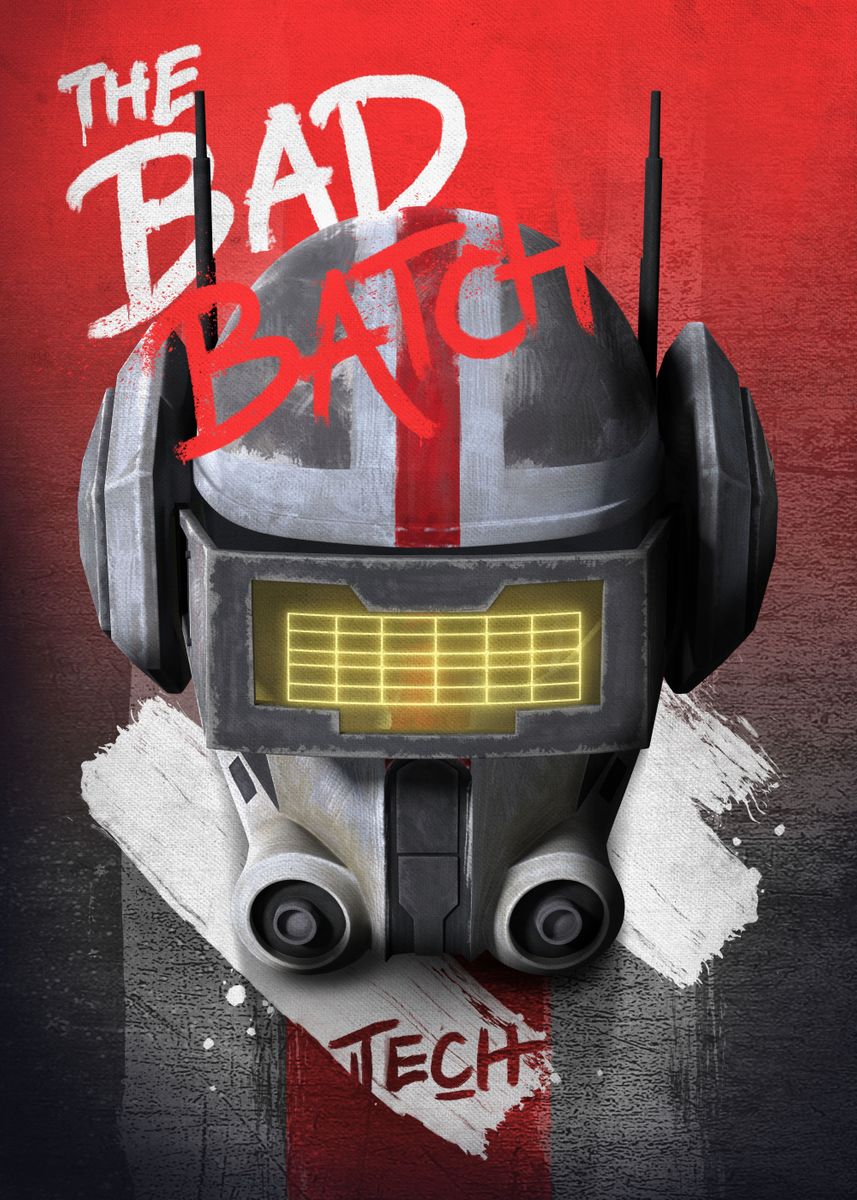 'Tech' Poster, picture, metal print, paint by Star Wars | Displate