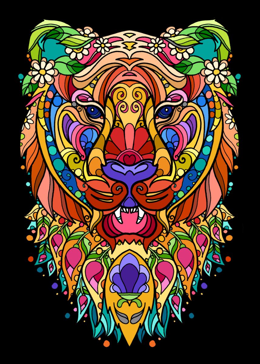 'Bright Tiger' Poster by Emma Parrish | Displate