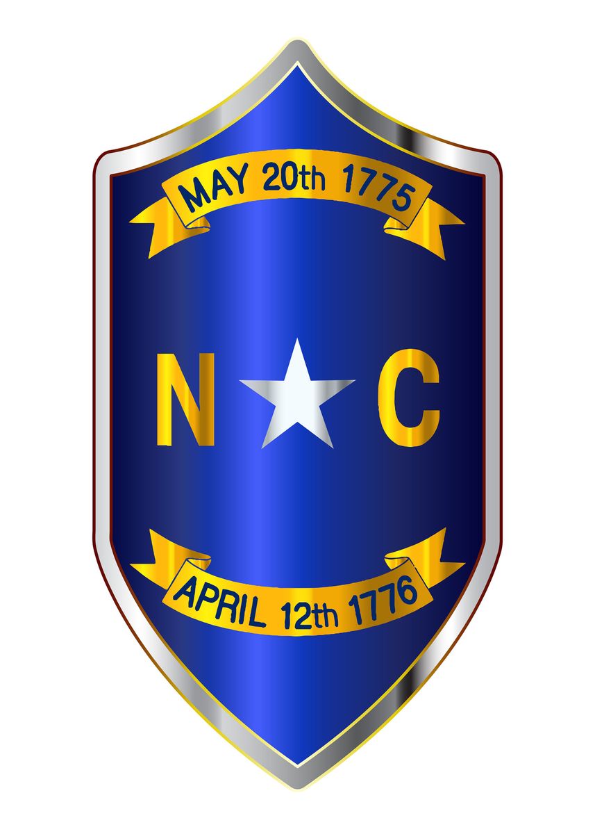 'North Carolina Shield' Poster, picture, metal print, paint by ...