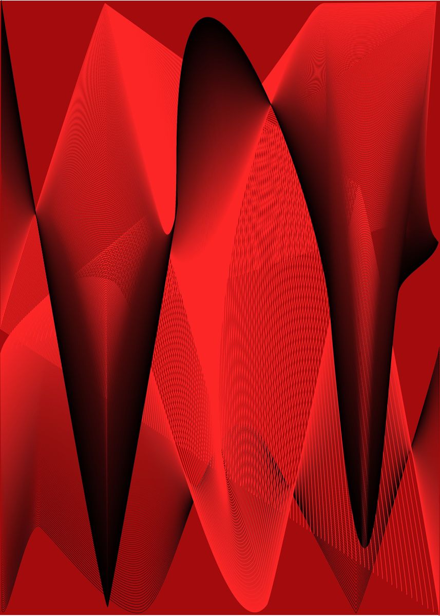 'Moving red' Poster by Rob/RobElf Elfferich | Displate