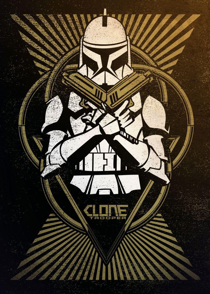 'Clone Trooper' Poster, picture, metal print, paint by Star Wars | Displate