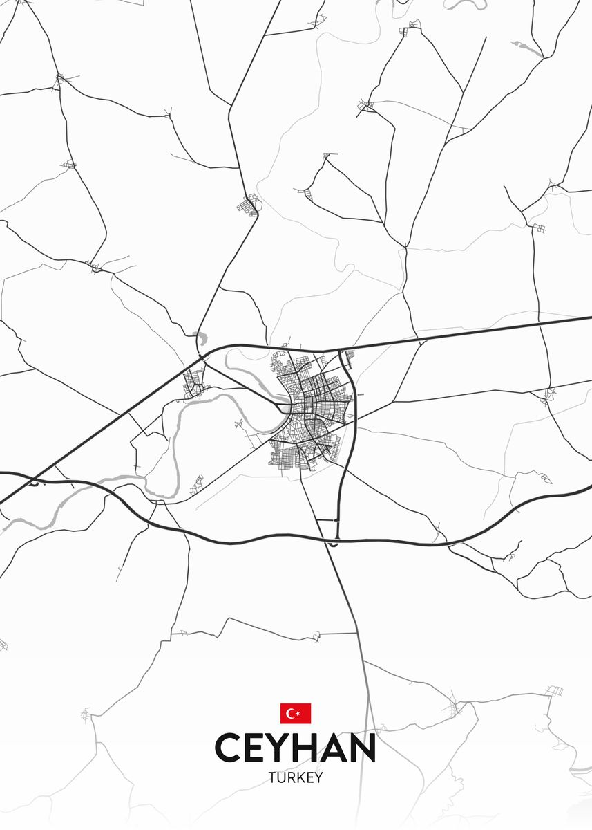 'Ceyhan TR' Poster, picture, metal print, paint by IMR Designs | Displate