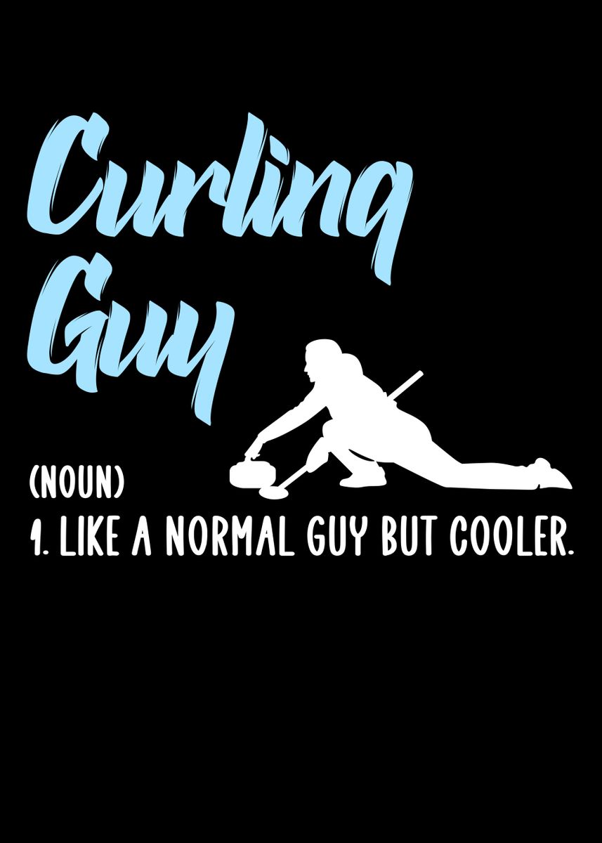 'curling guy' Poster, picture, metal print, paint by Andreas ...