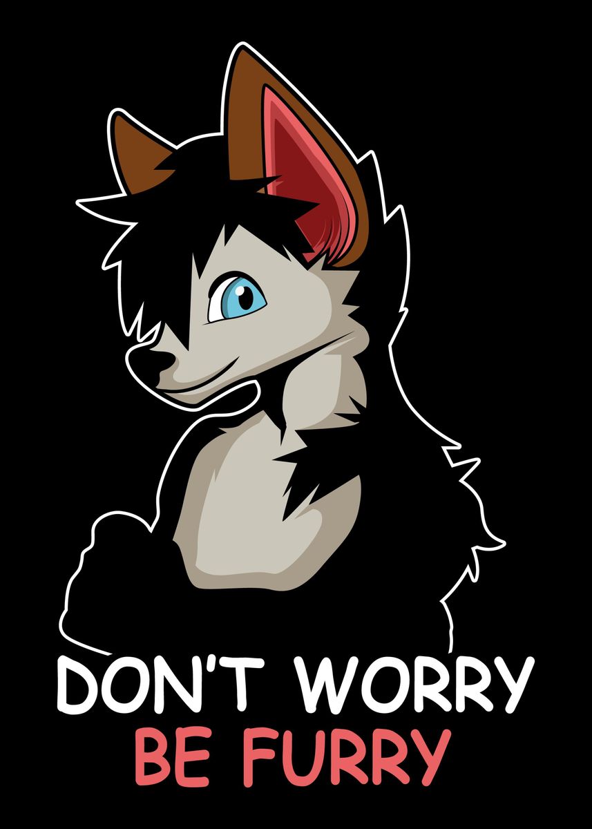 'Be Furry Furry Owner Gift' Poster, picture, metal print, paint by ...