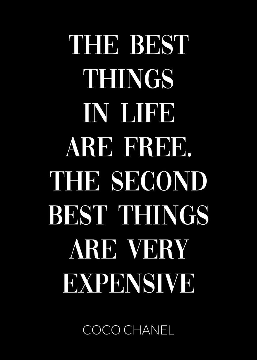 'Coco Chanel Quote' Poster by dkDesign | Displate