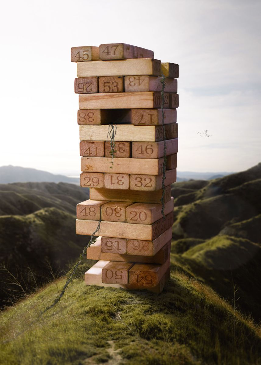 'Jenga Tower' Poster, picture, metal print, paint by Pascal Wagner ...