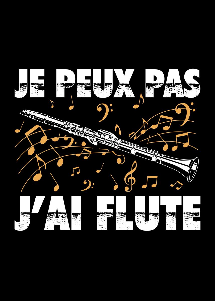 'Flute Flutee Flutist Gift' Poster, picture, metal print, paint by TW ...