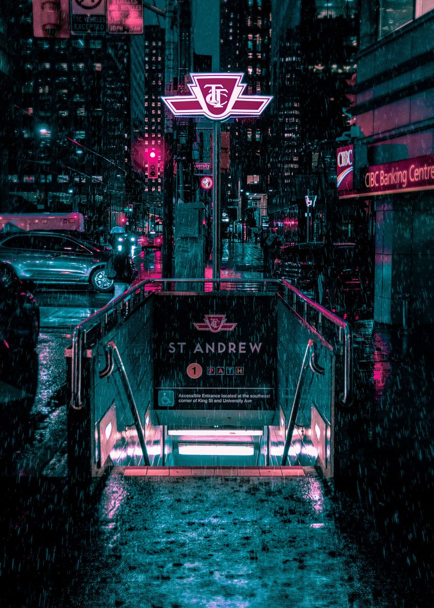 'toronto subway' Poster, picture, metal print, paint by Ismail | Displate