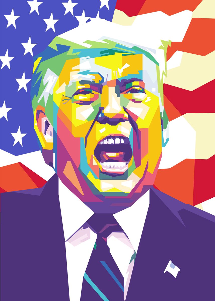 'Donald Trump' Poster, picture, metal print, paint by Sherlock Wijaya ...