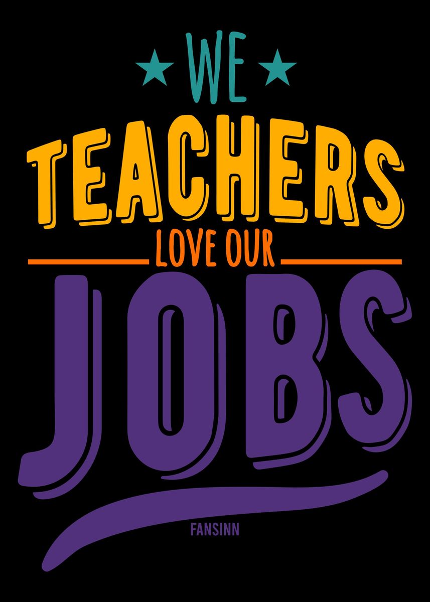 'Teach love professional' Poster, picture, metal print, paint by ...