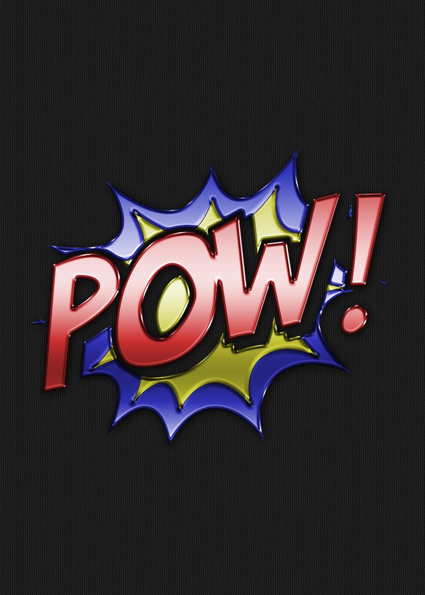 'Comic Pow' Poster by Bly | Displate