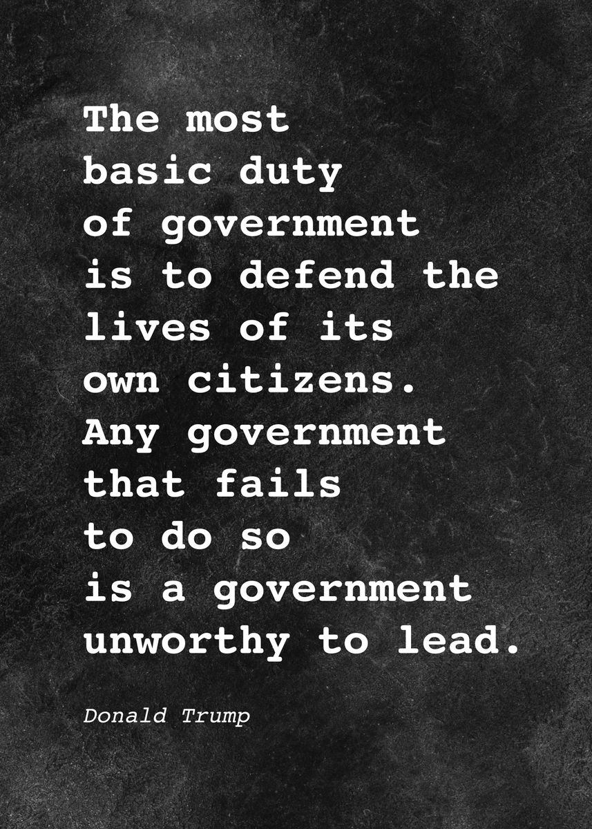 'Donald Trump Quote D022' Poster, picture, metal print, paint by Go ...