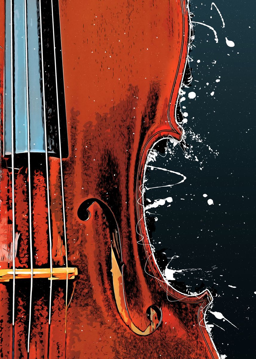 'Violin music art' Poster by JBJart Justyna Jaszke | Displate