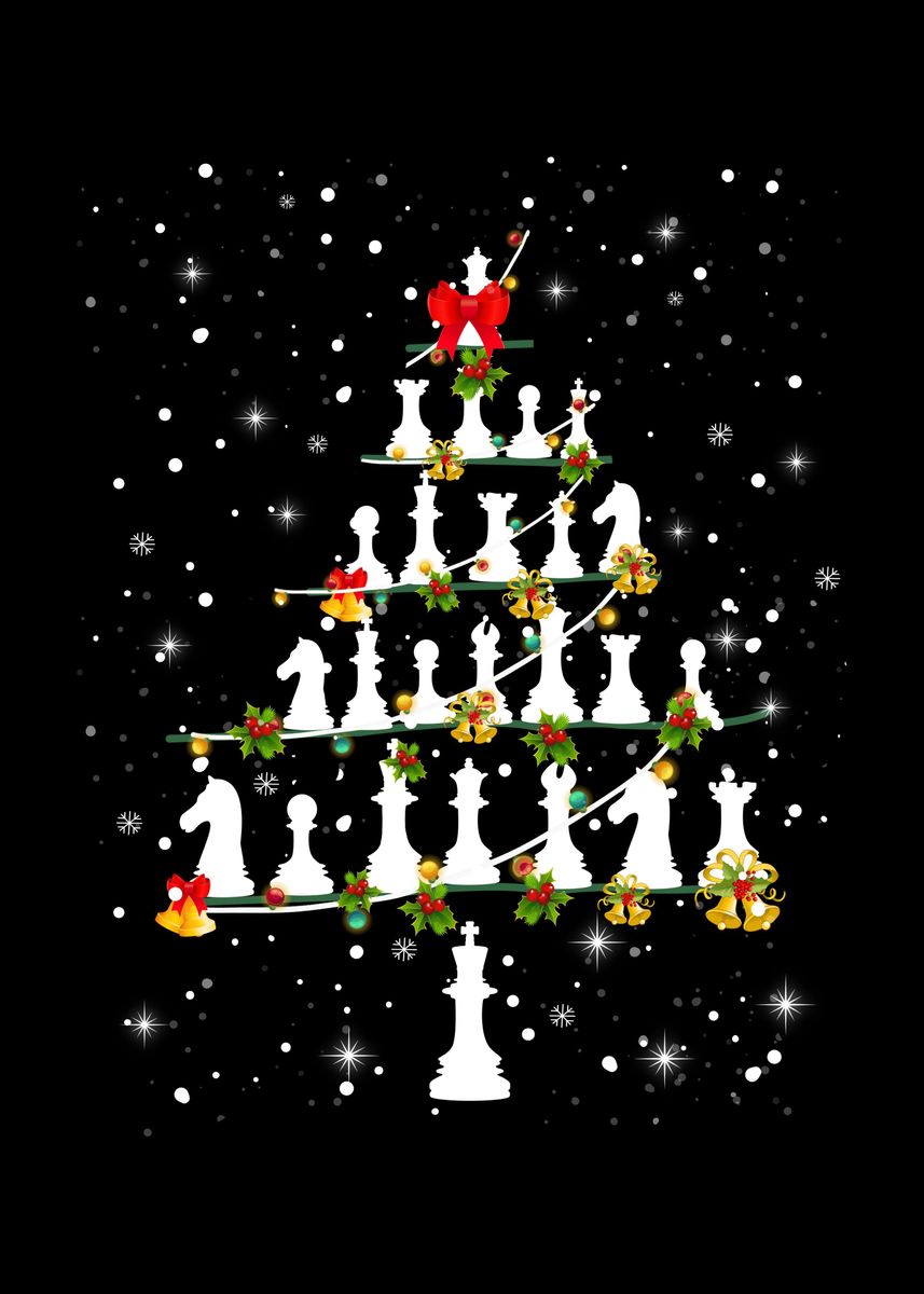 'Chess Christmas Tree' Poster, picture, metal print, paint by ...