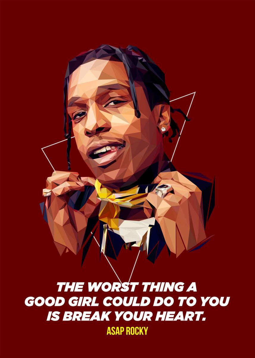 'asap rocky' Poster by Lowpoly Posters | Displate
