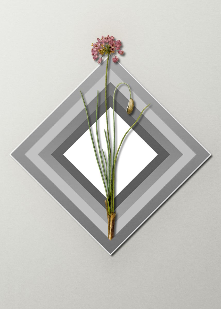 'Florals on Paper Diamonds' Poster, picture, metal print, paint by Holy ...