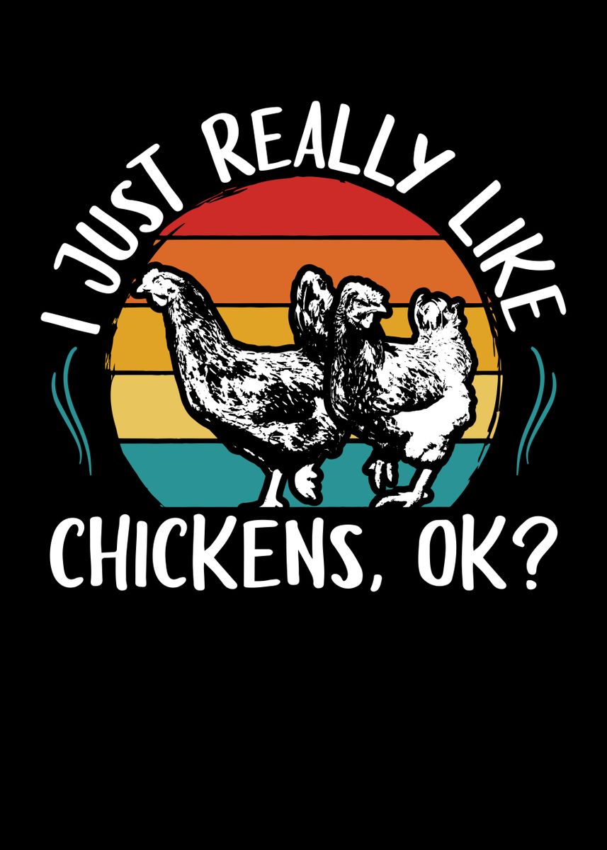 'Chicken Lover' Poster, picture, metal print, paint by Alexander Roose ...