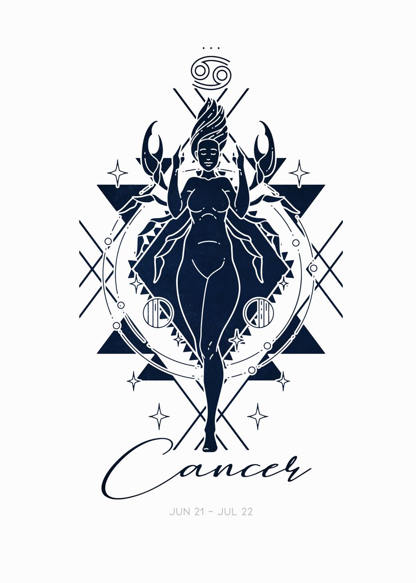 'Cancer Zodiac Sign' Poster, picture, metal print, paint by LouteCrea ...