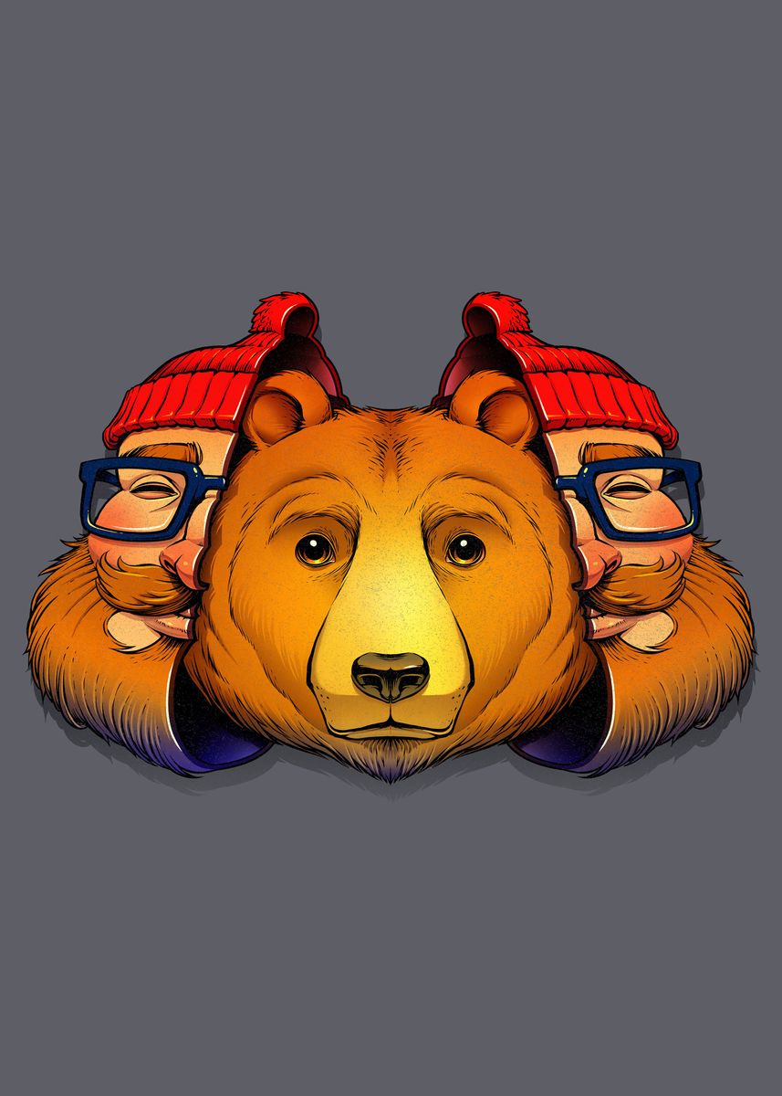 'Bear Inside' Poster, picture, metal print, paint by Tobias Fonseca ...