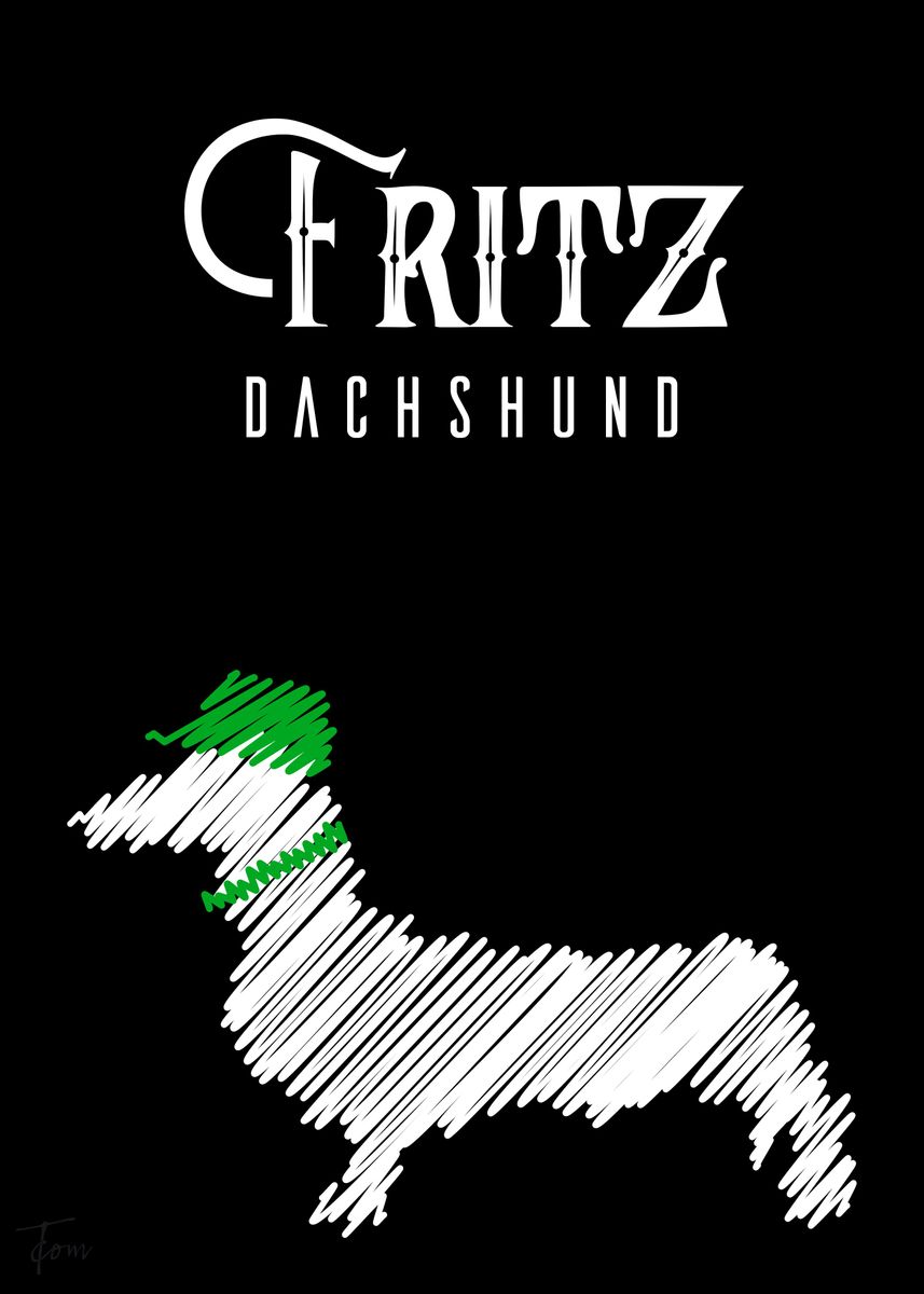 'Fritz' Poster, picture, metal print, paint by Petra Rommelfanger ...