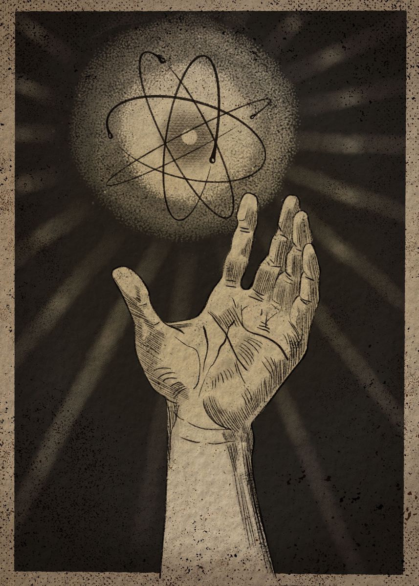 'Atom' Poster, picture, metal print, paint by Brenda Wren | Displate