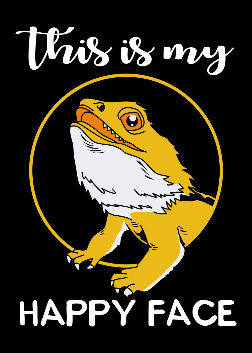 'This Is My Happy Face' Poster, picture, metal print, paint by ...