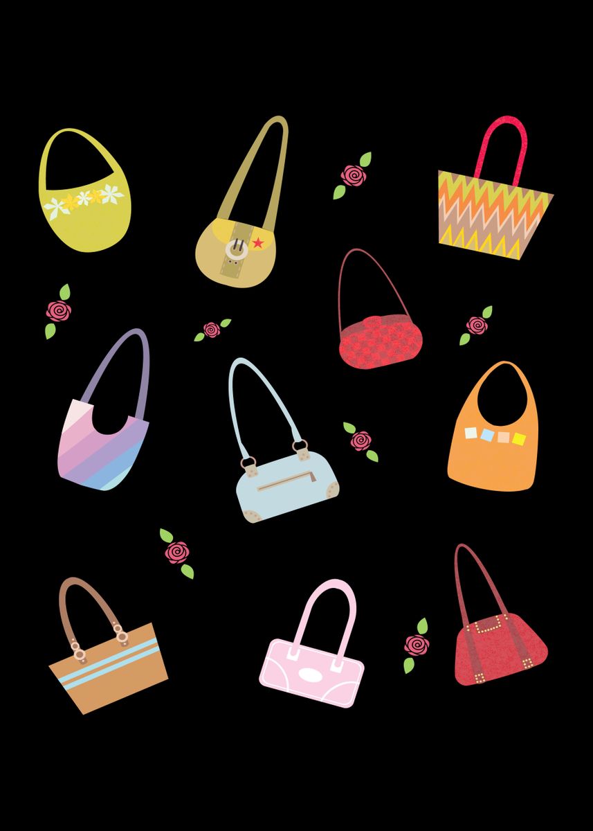 'Handbags Collection' Poster, picture, metal print, paint by Mooon ...