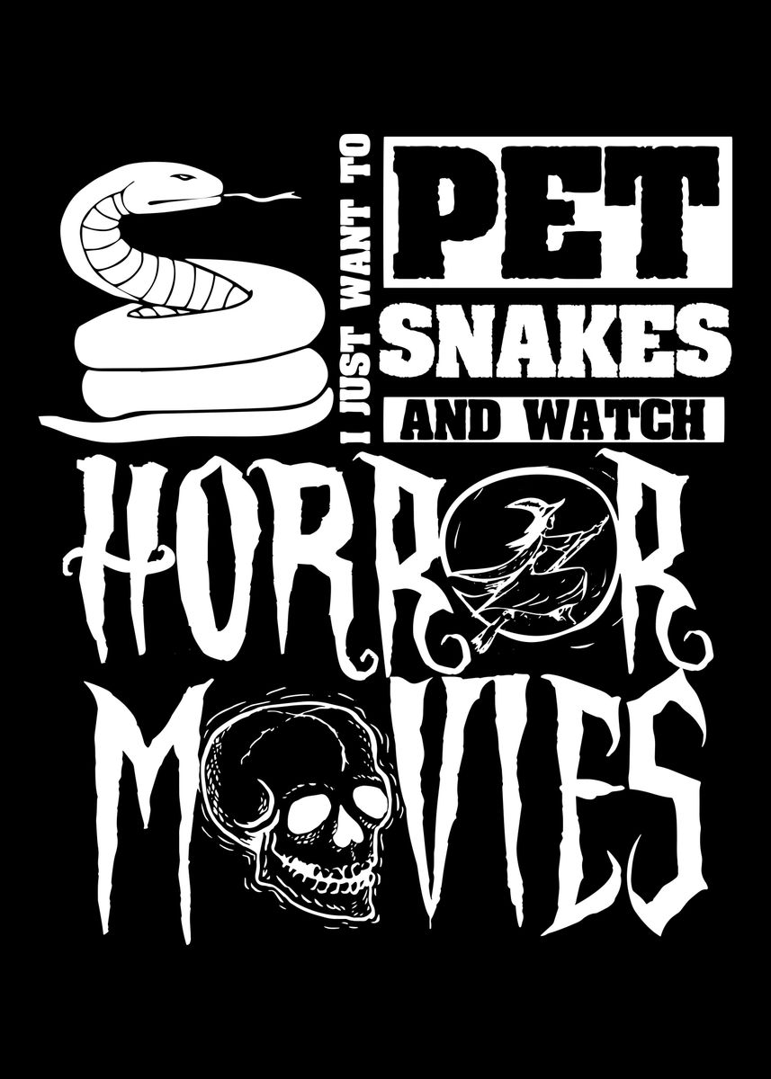 'Halloween Horror Snake' Poster, picture, metal print, paint by ...