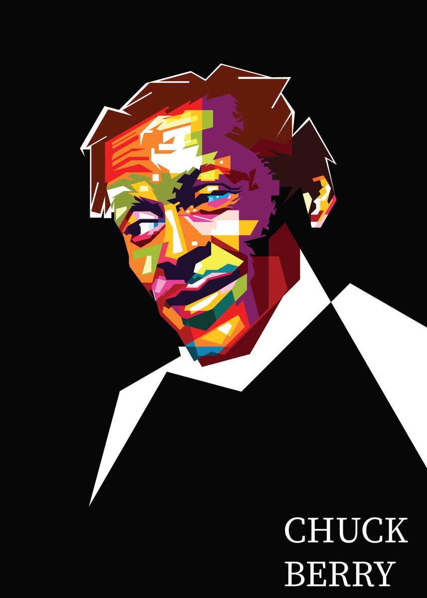 'chuck berry' Poster by Aminuddin amex | Displate