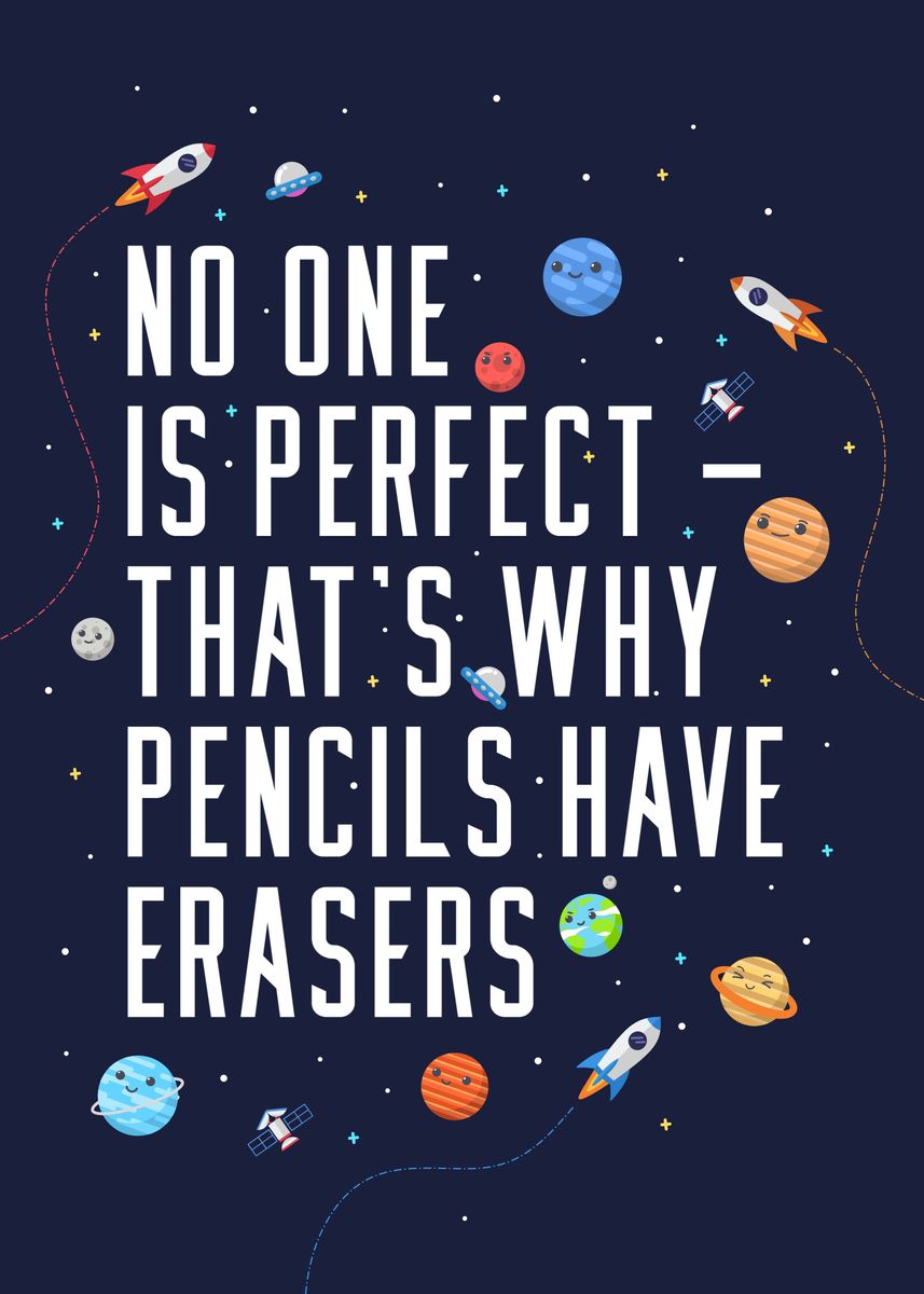 'No one is perfect' Poster, picture, metal print, paint by Yahya Art ...