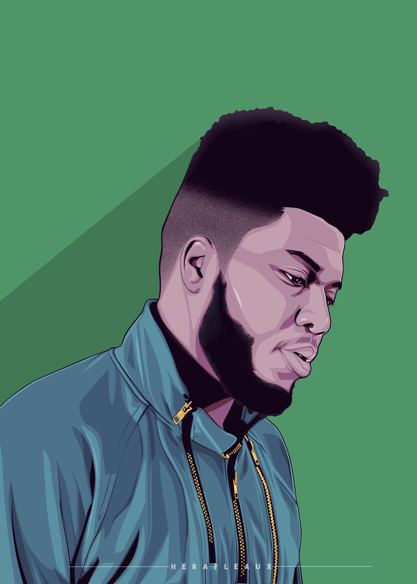 'Khalid Vector Art' Poster, picture, metal print, paint by JUS | Displate