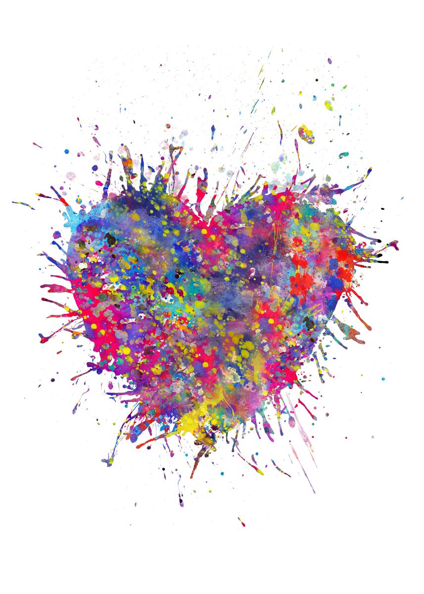 'Heart ' Poster, picture, metal print, paint by RosaliasArt | Displate