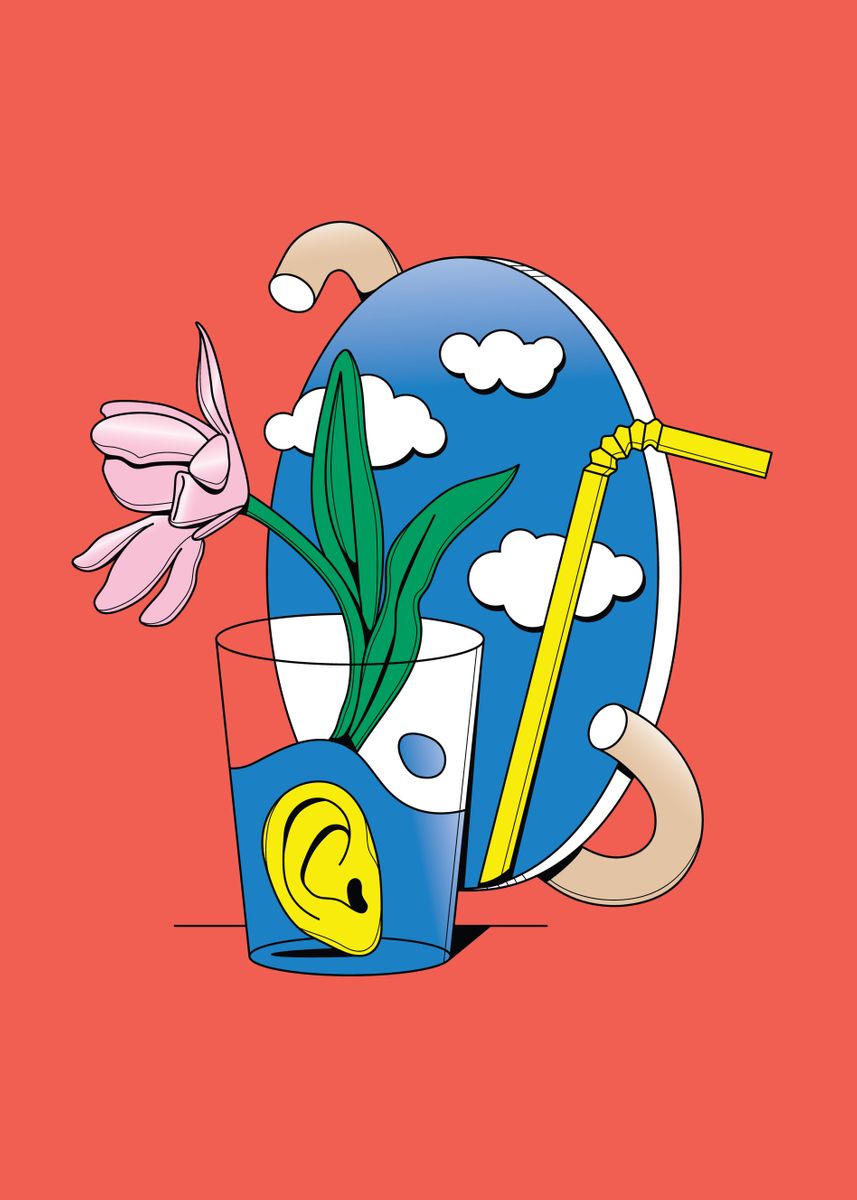 'ABSTRACT GLASS SURREALISM' Poster by StonerPlates | Displate