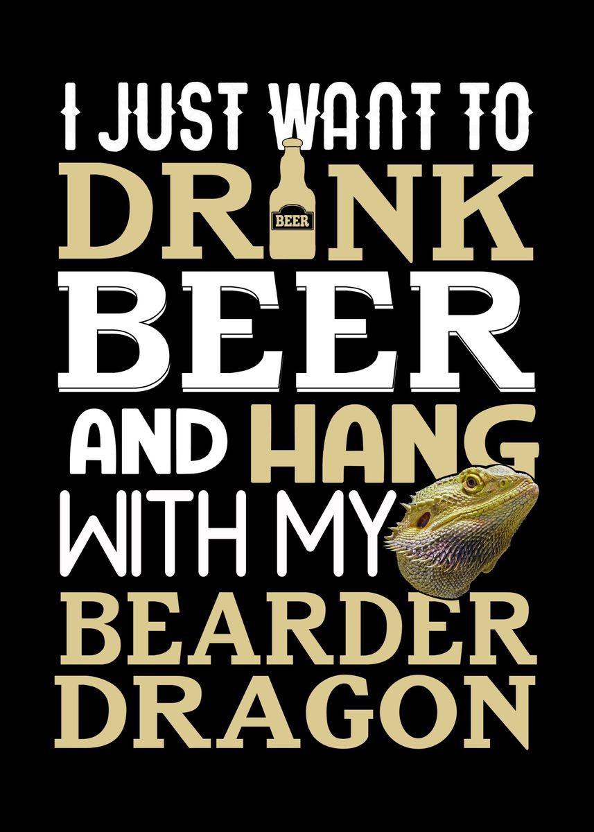 'Bearded Dragon Love' Poster by PlateMadeStuff | Displate