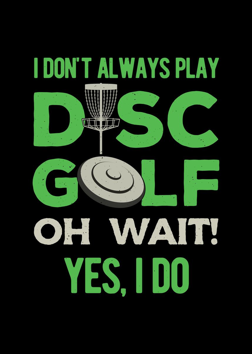 'Funny Disc Golf' Poster, picture, metal print, paint by Visualz | Displate