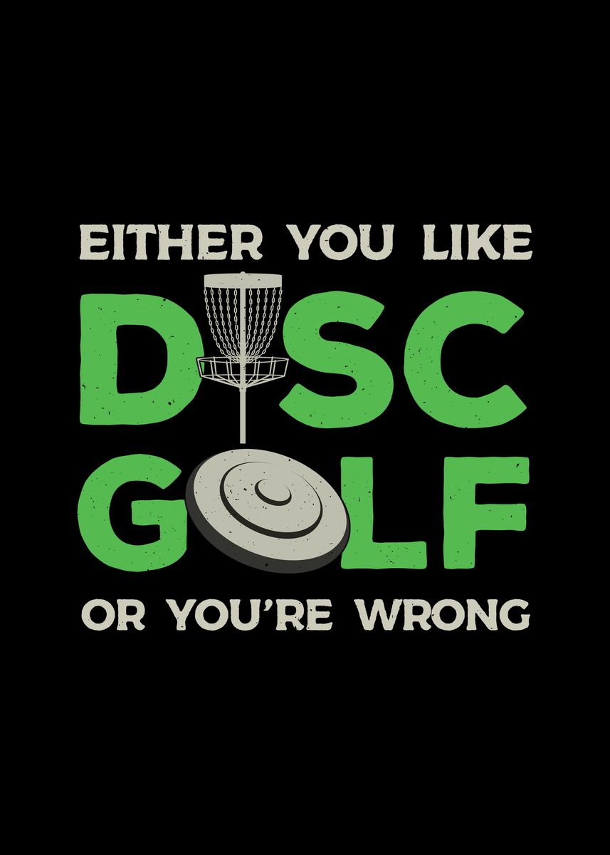 'Funny Disc Golf' Poster, picture, metal print, paint by Visualz | Displate