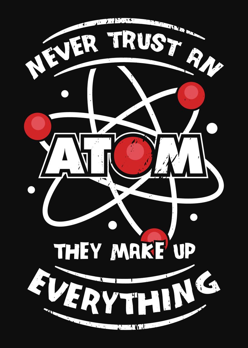 'Atom Chemistry Design ' Poster, picture, metal print, paint by Marcel ...