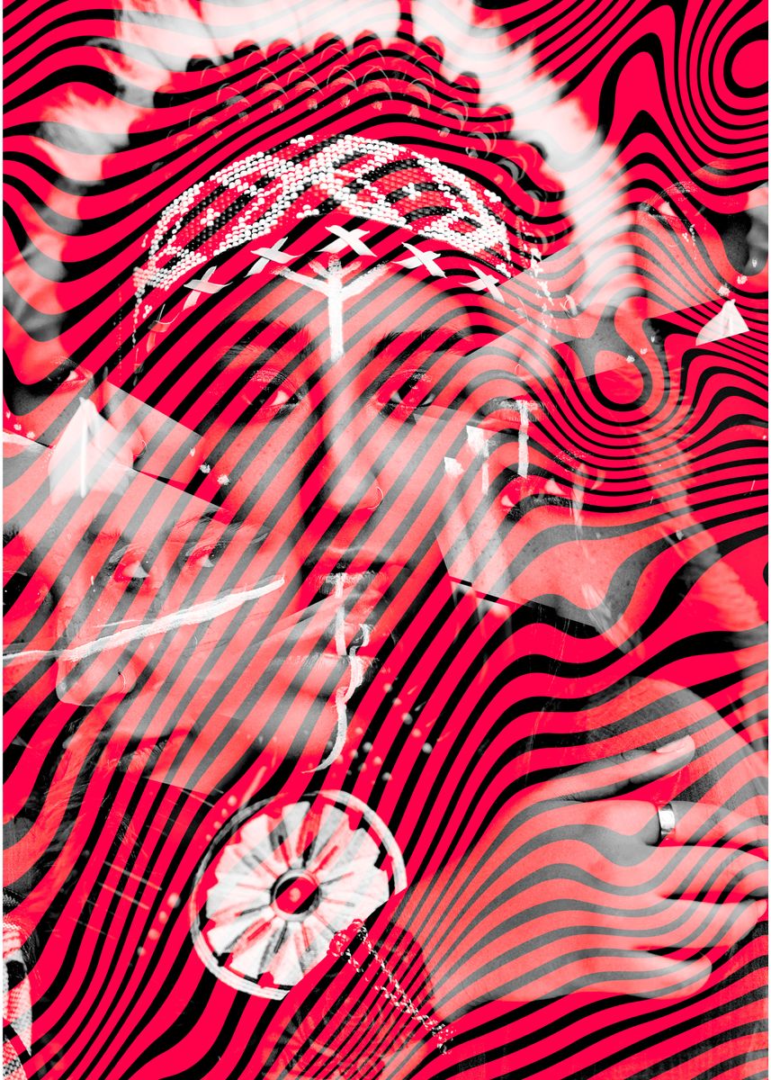 'Indie Red' Poster, picture, metal print, paint by Jumis Workshop ...