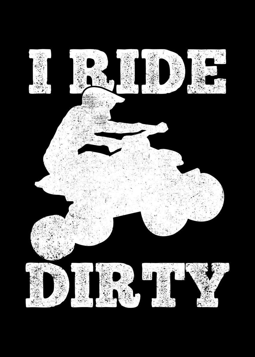 'Quad Quad Biker' Poster, picture, metal print, paint by Mealla | Displate