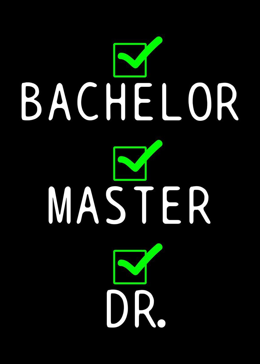 'Doctor Dr PHD Doctoral Gra' Poster, picture, metal print, paint by ...