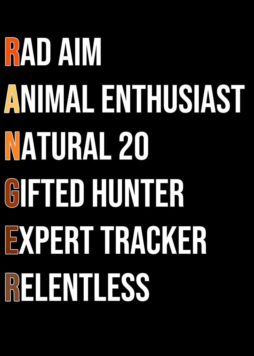 'Ranger Hunter Class RPG' Poster, picture, metal print, paint by ...