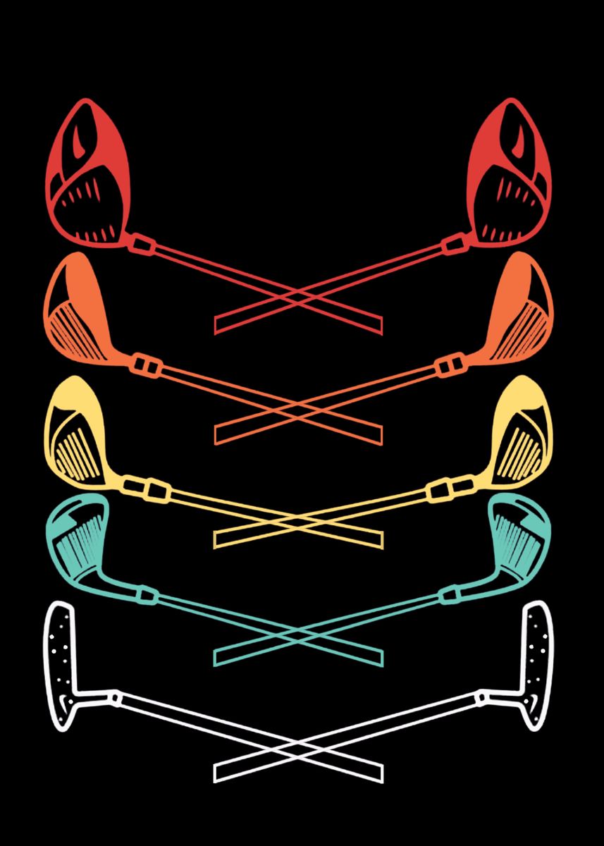 'Golf Player Golfing' Poster, picture, metal print, paint by Alexander ...