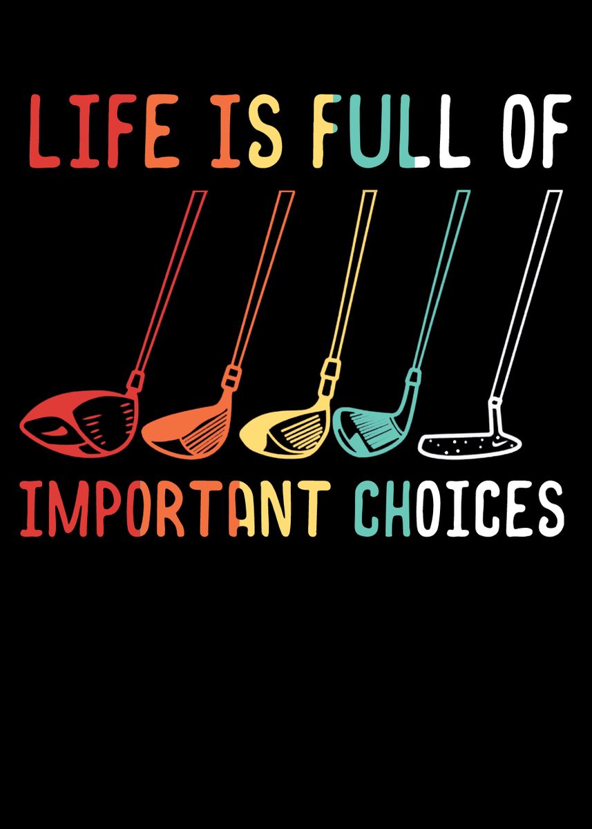 'Golf Player Golfing' Poster by Alexander Roose | Displate