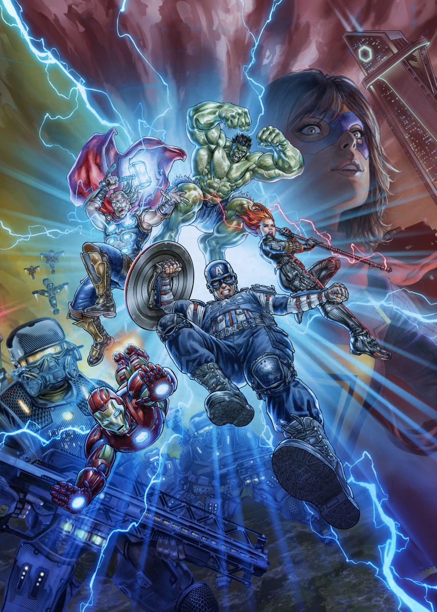 'Attack' Poster, picture, metal print, paint by Marvel | Displate