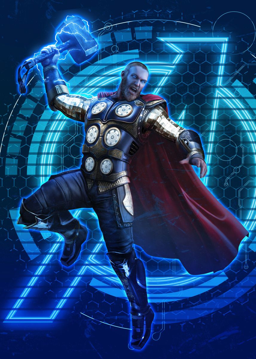 'Thor' Poster, picture, metal print, paint by Marvel | Displate