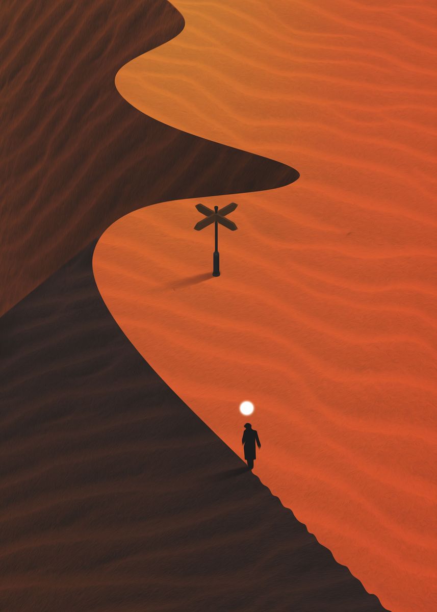 'Crossroads' Poster, picture, metal print, paint by AndrejZT | Displate