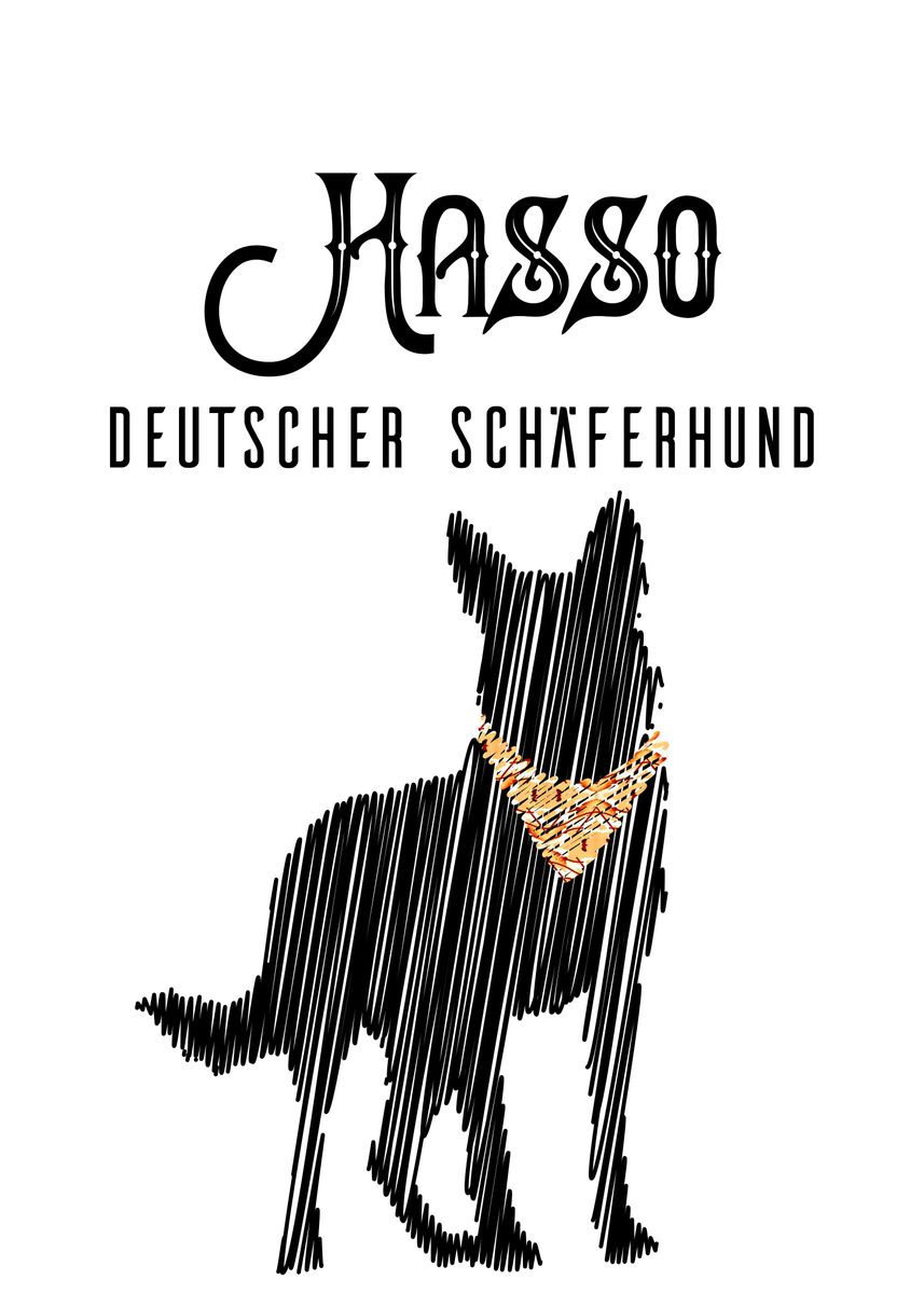 'Hasso' Poster, picture, metal print, paint by Petra Rommelfanger ...