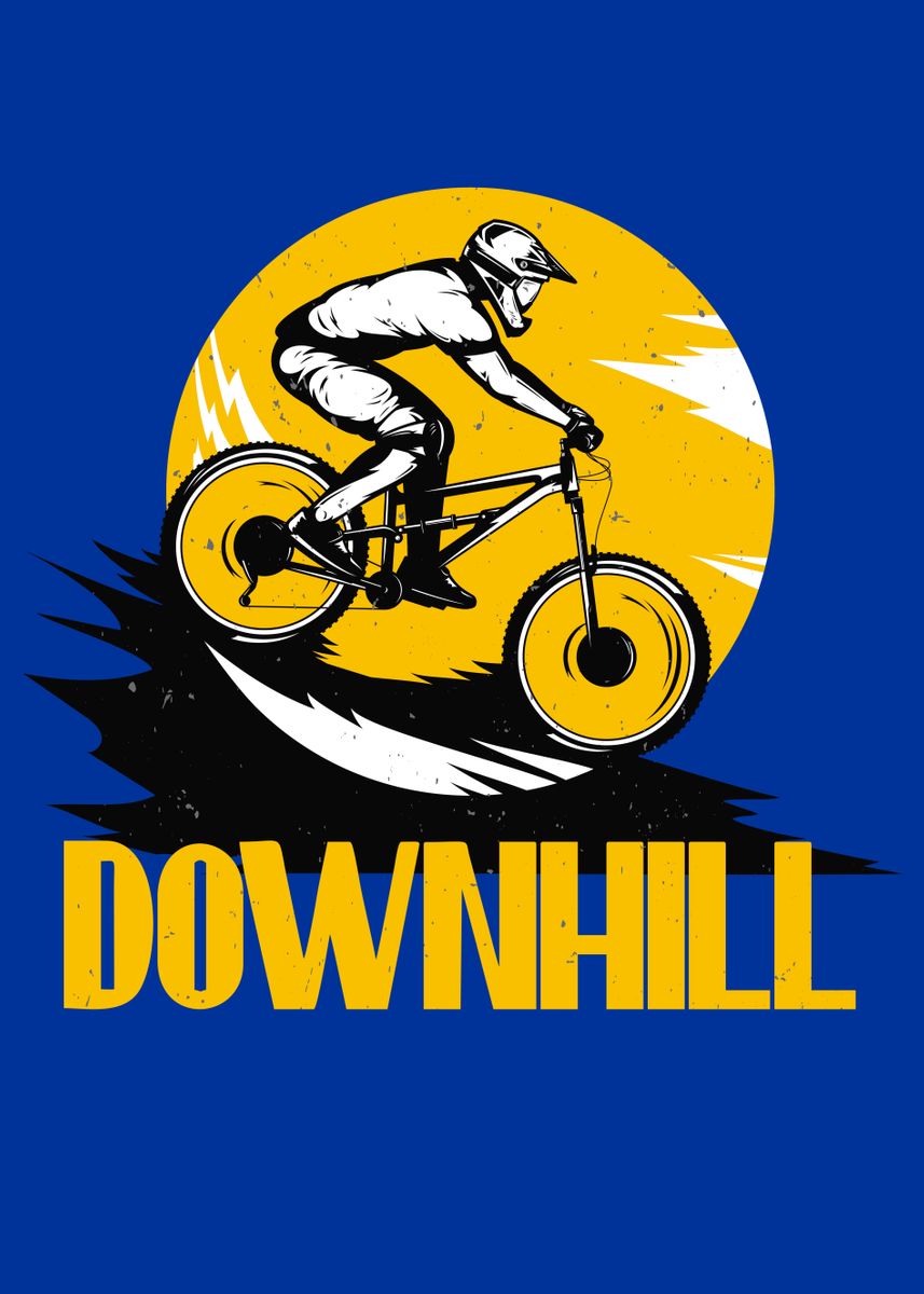 'Downhill Mountain Biking' Poster by Foxxy Merch | Displate
